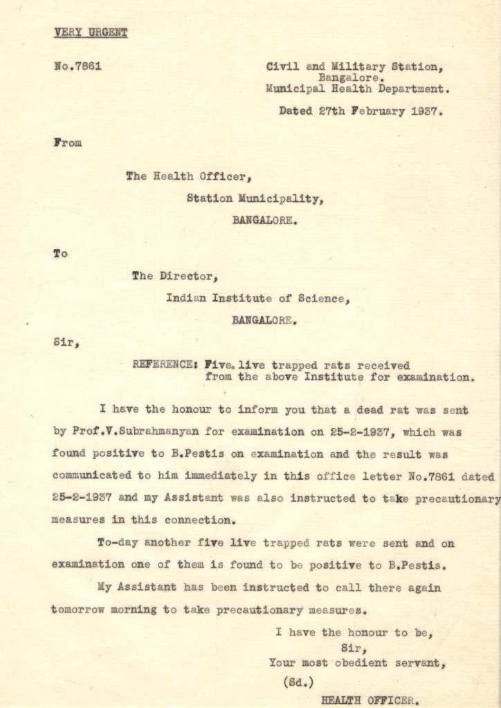 When Plague Brought IISc to a Standstill – Connect with IISc